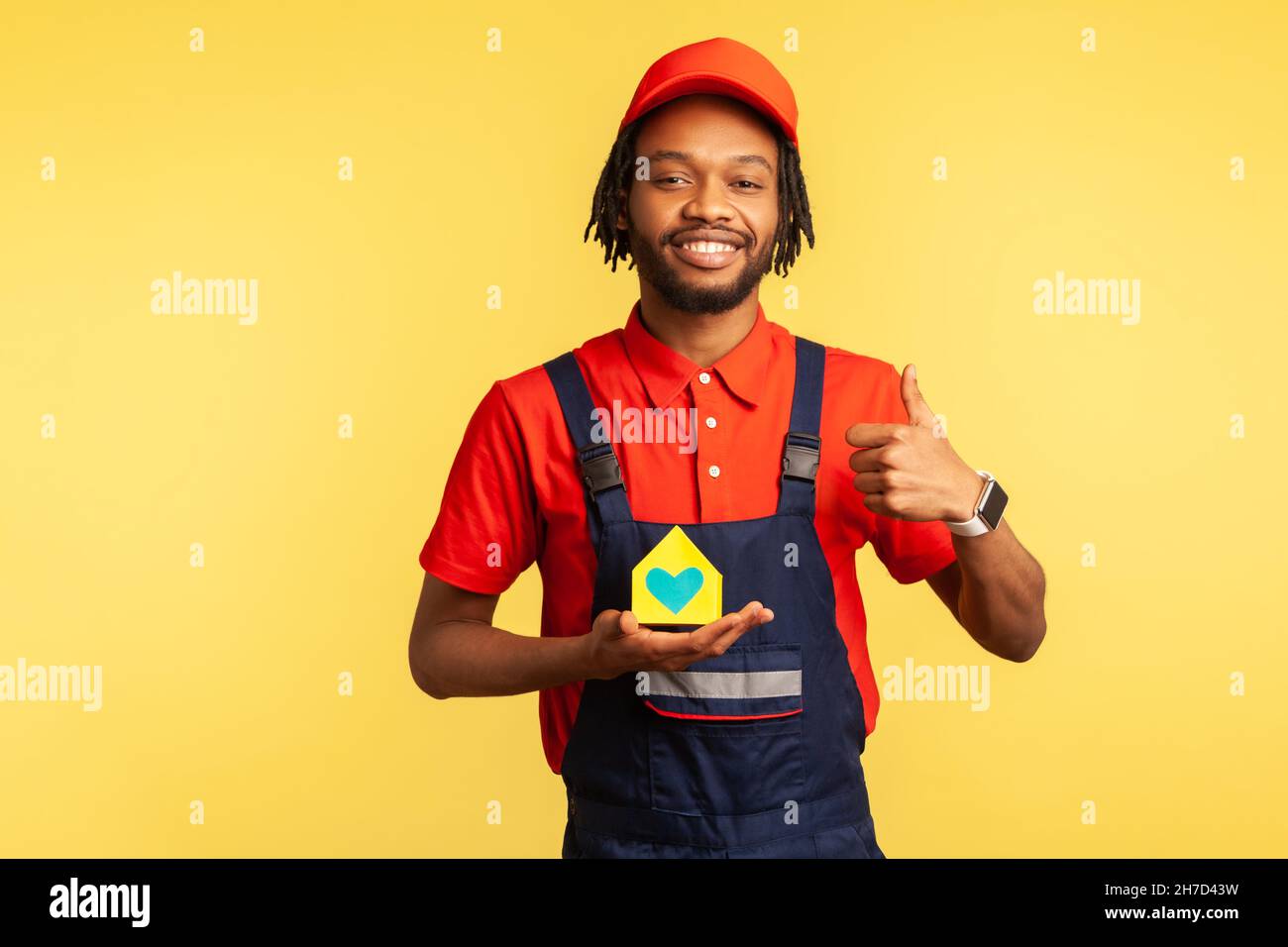Mover man showing thumb hi-res stock photography and images - Alamy