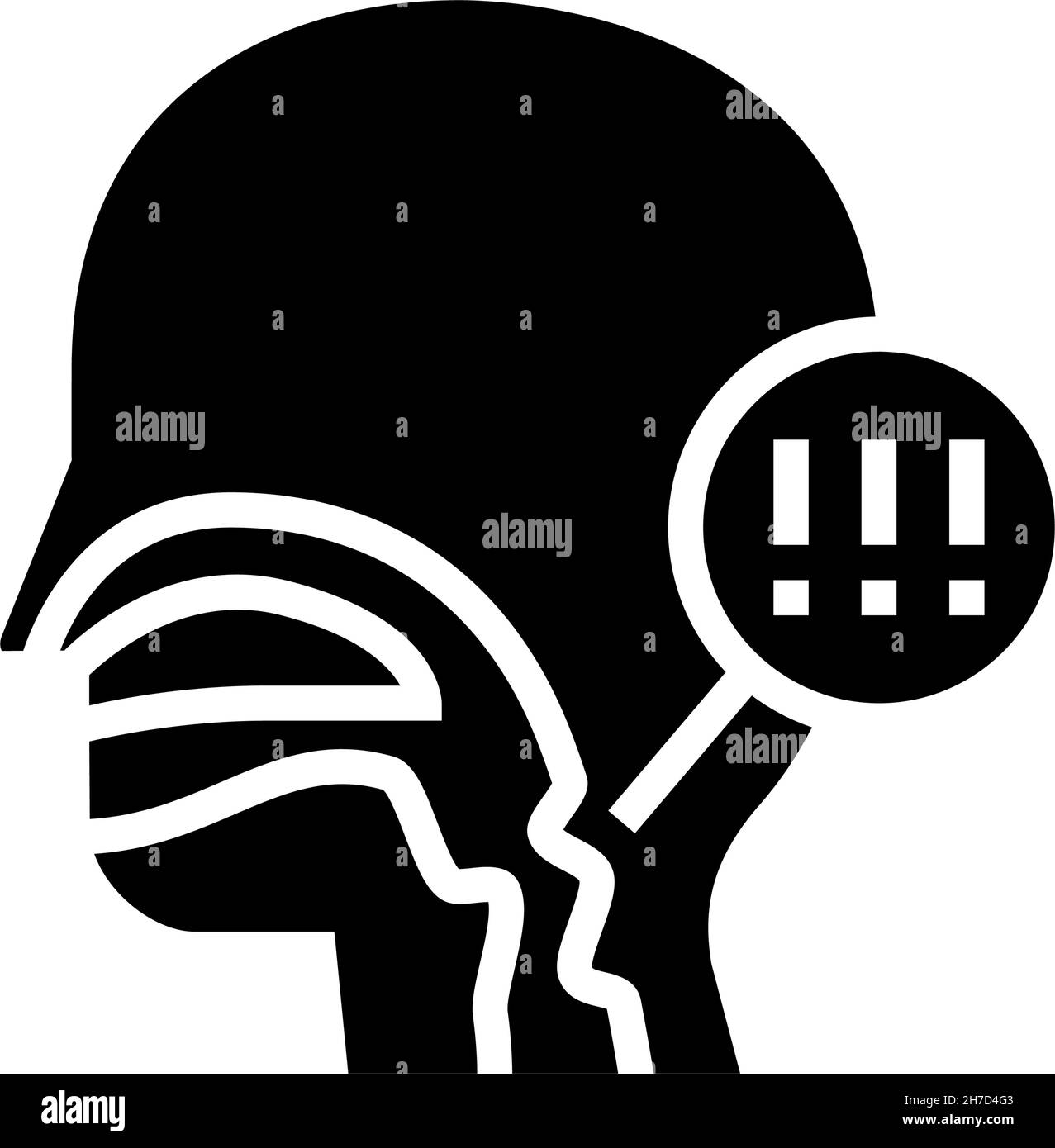 dysphagia disease glyph icon vector illustration Stock Vector Image ...