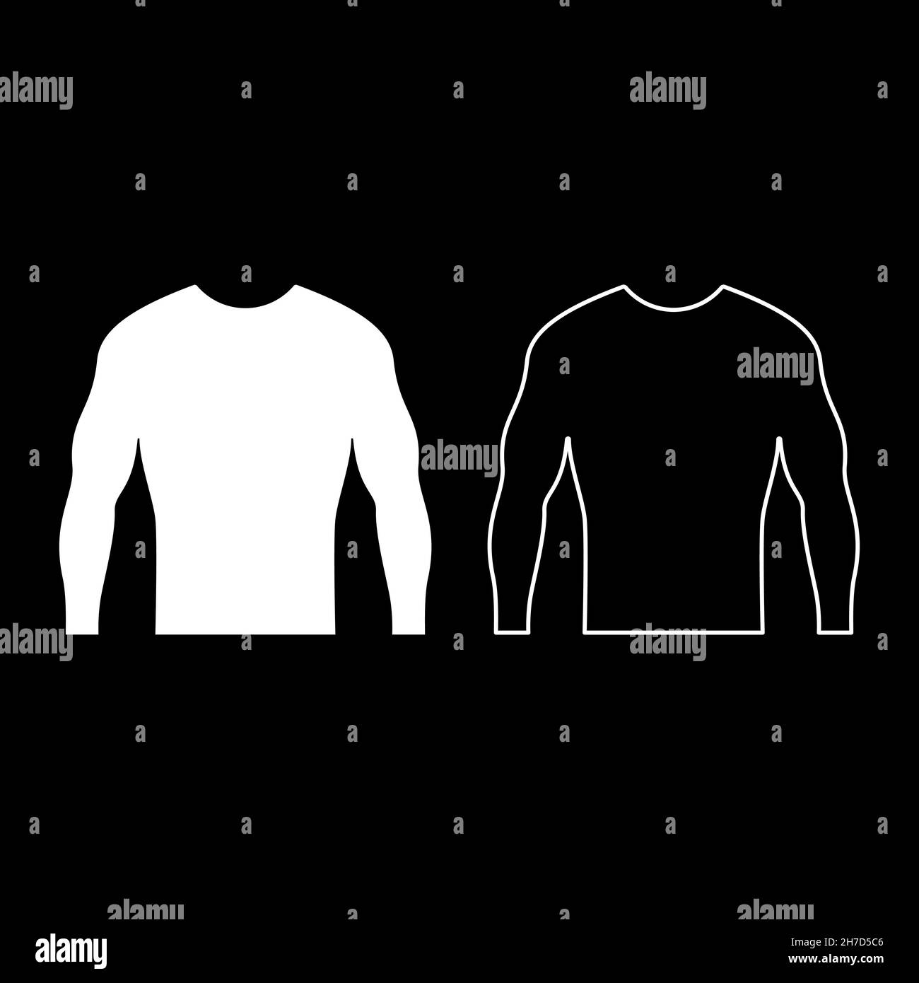 Rushguard Rashguard icon white color vector illustration flat style ...