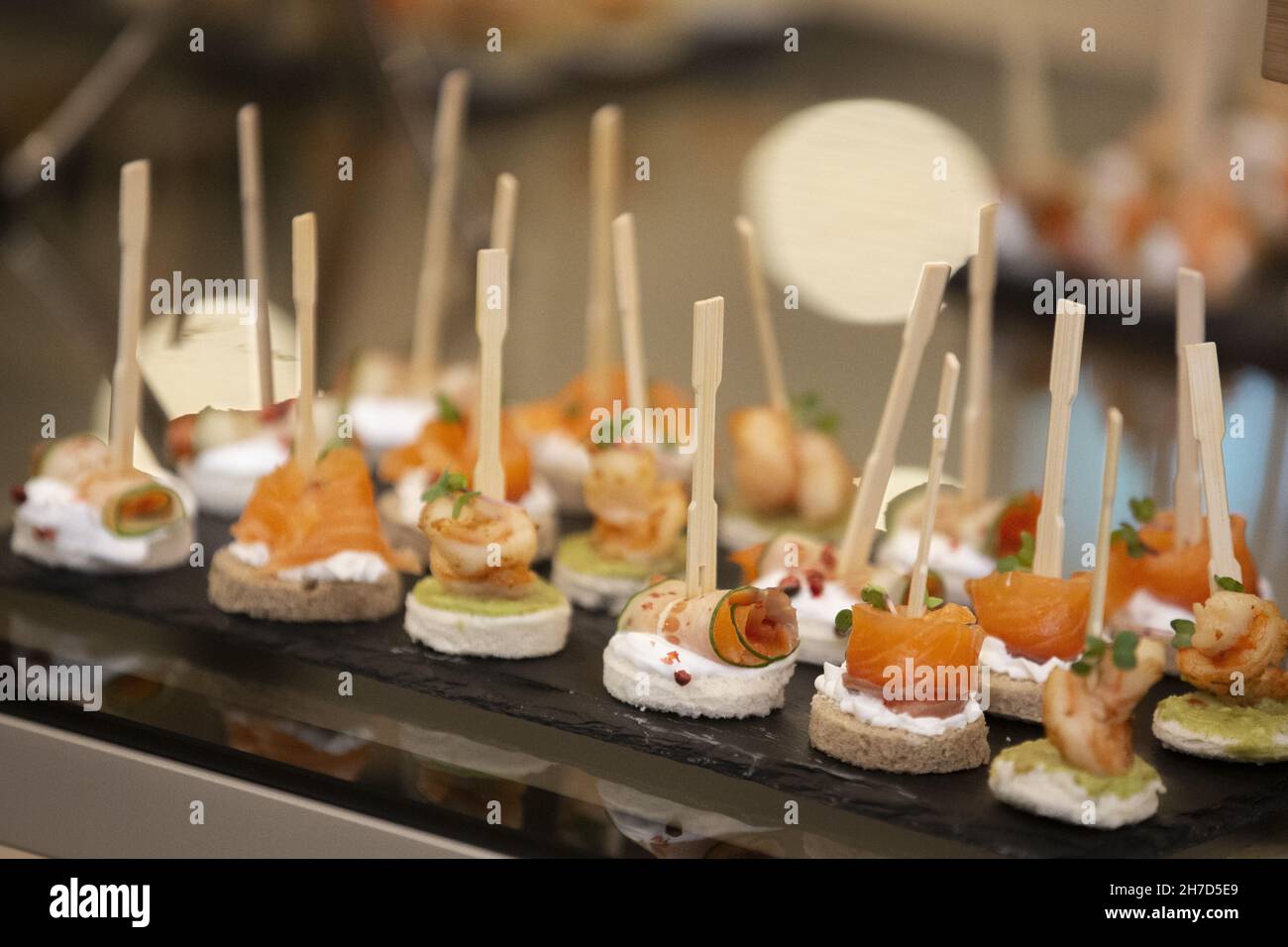 Different kinds of canapes Stock Photo - Alamy