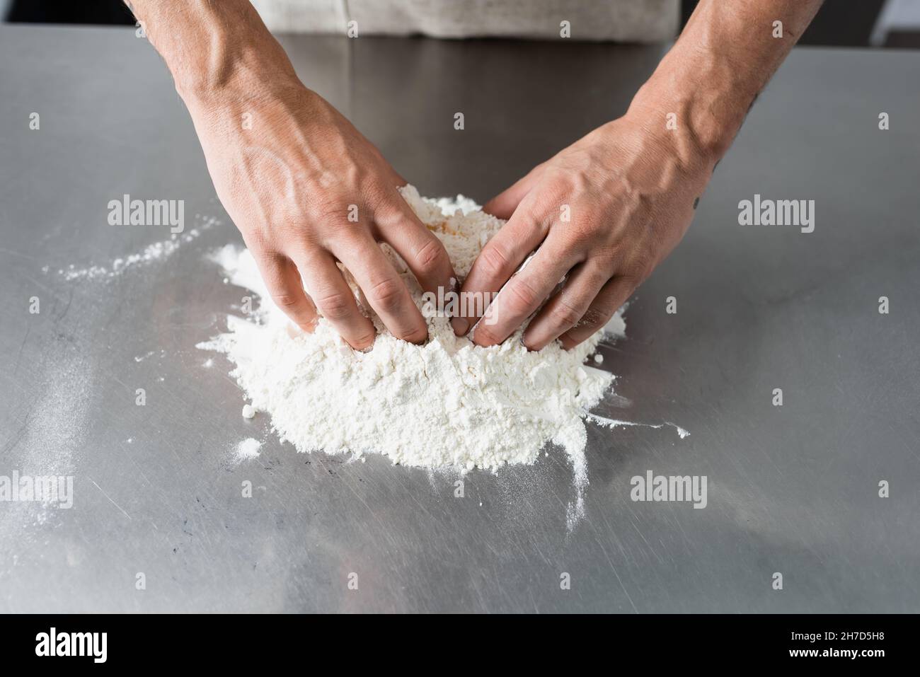 Cropped view cheerful chef hi-res stock photography and images - Alamy