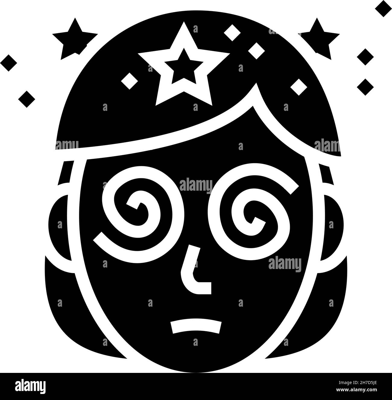 dizziness patient glyph icon vector illustration Stock Vector Image ...