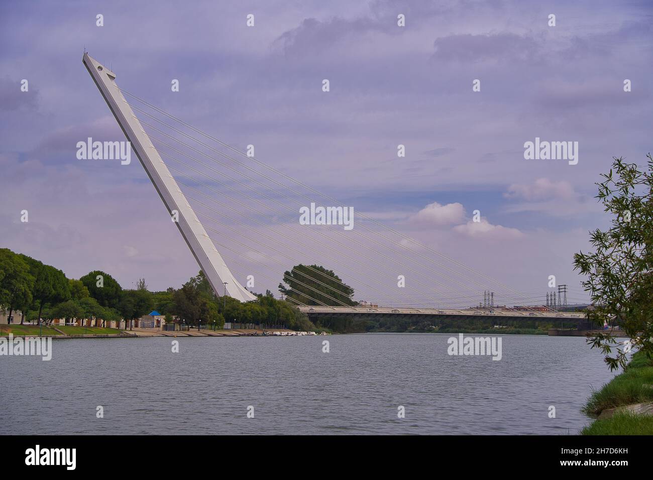 View of Alamillo Park. Seville, Spain. Travel destination Stock Photo ...