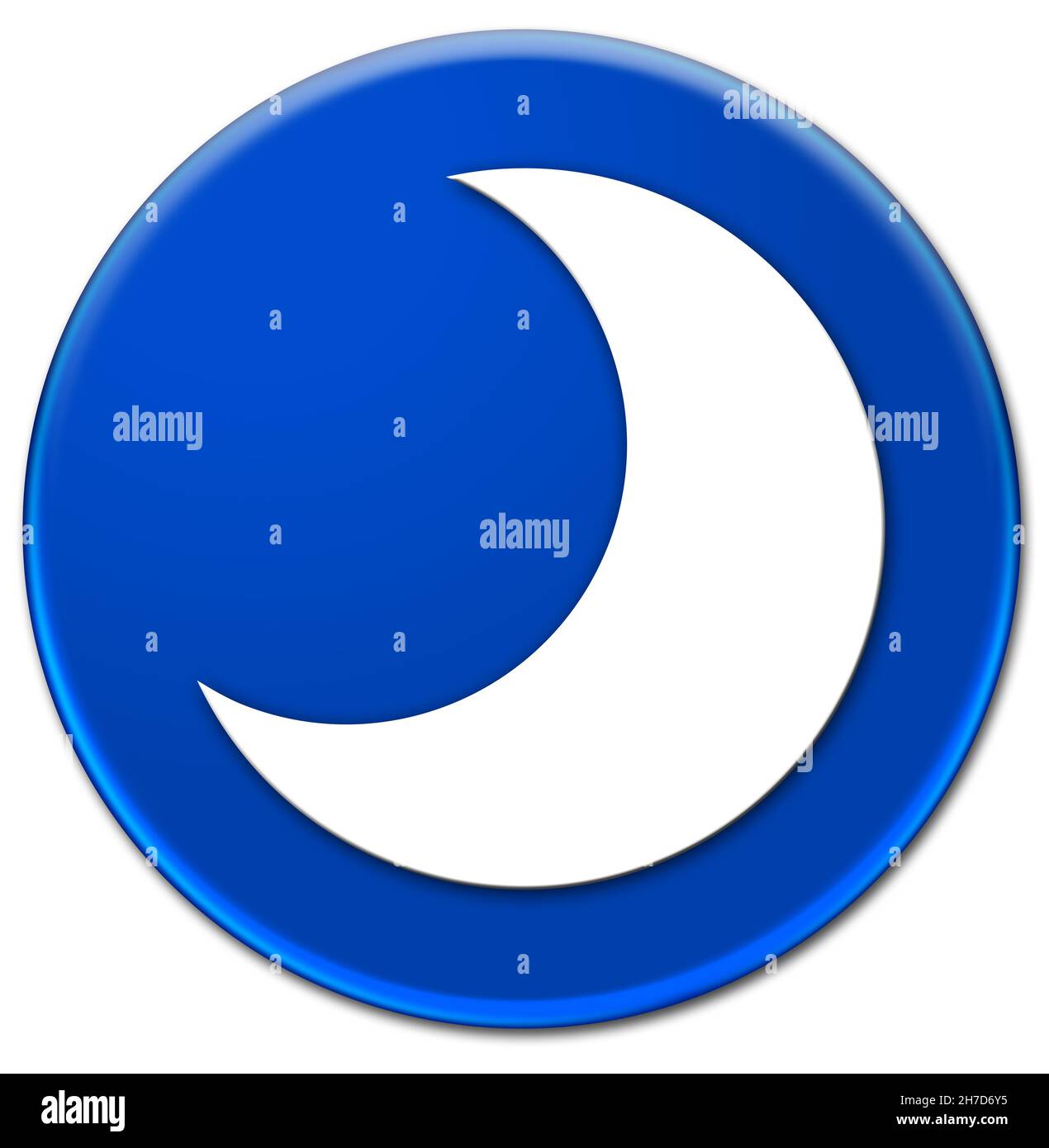 Blue Crescent Moon Clipart