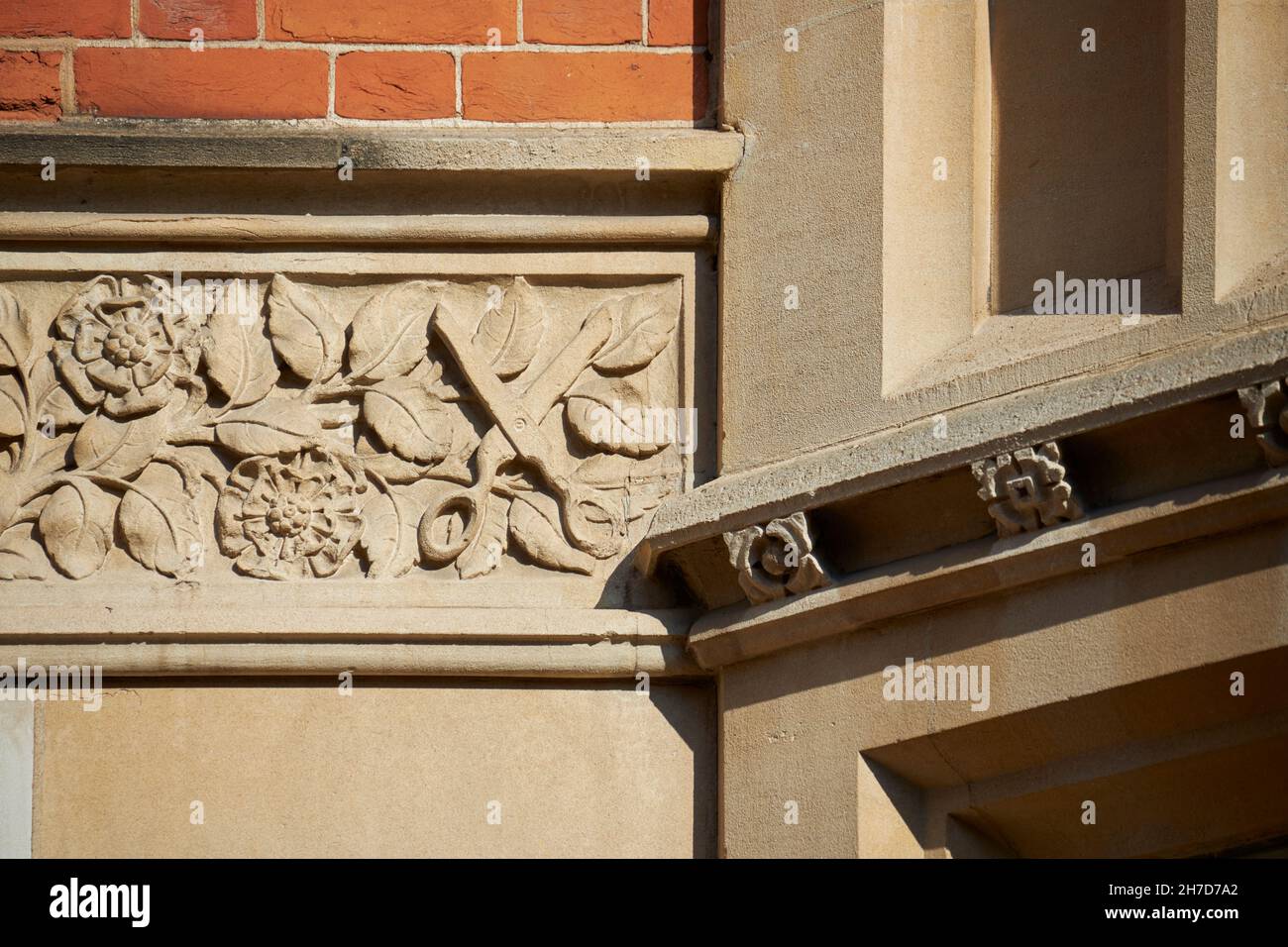Frieze at the Dean Rees House by Architect: W.Hilton Nash Stock Photo ...