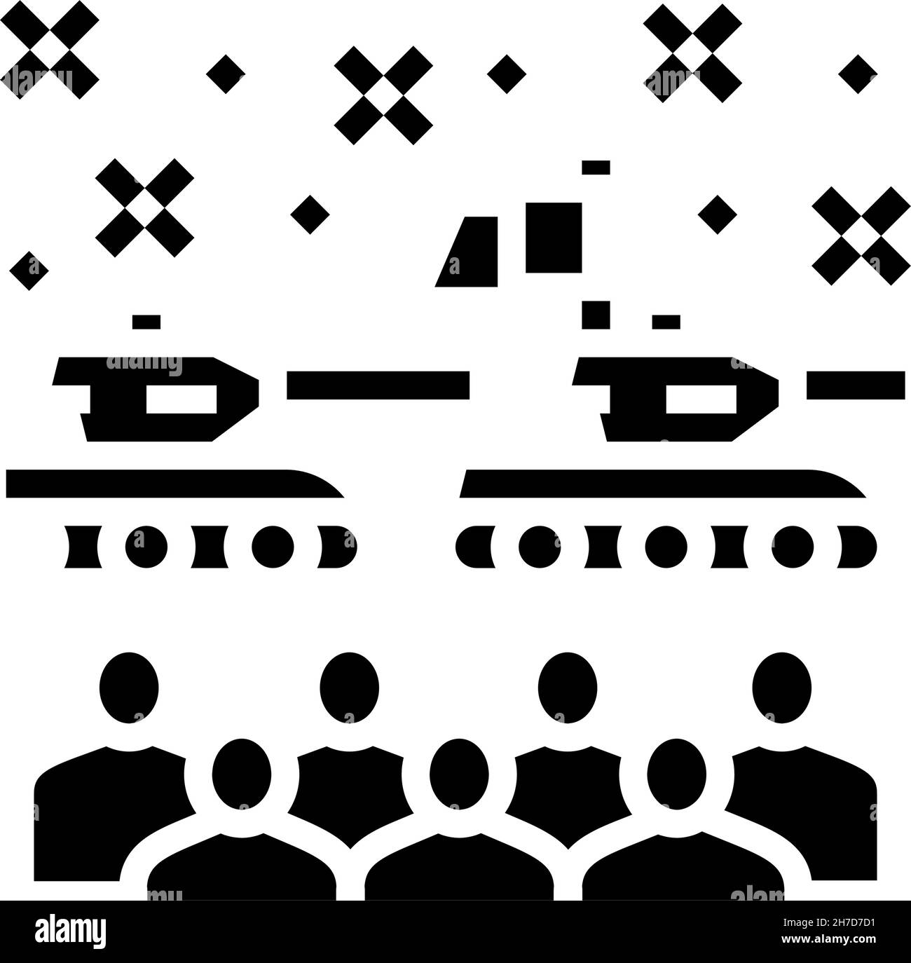 military parade glyph icon vector illustration Stock Vector Image & Art ...
