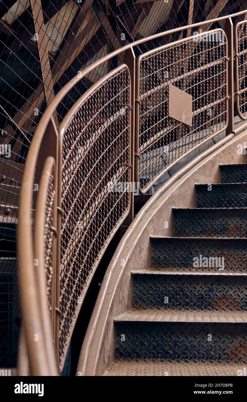Eiffel Tower stairs detail, Paris, France Stock Photo - Alamy