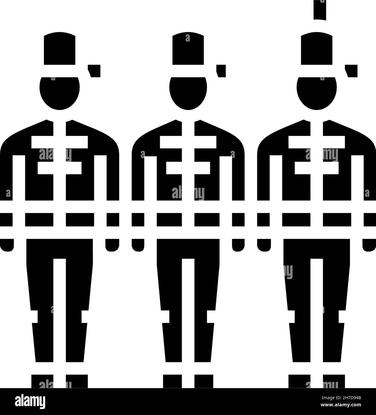 marching people of parade glyph icon vector illustration Stock Vector ...