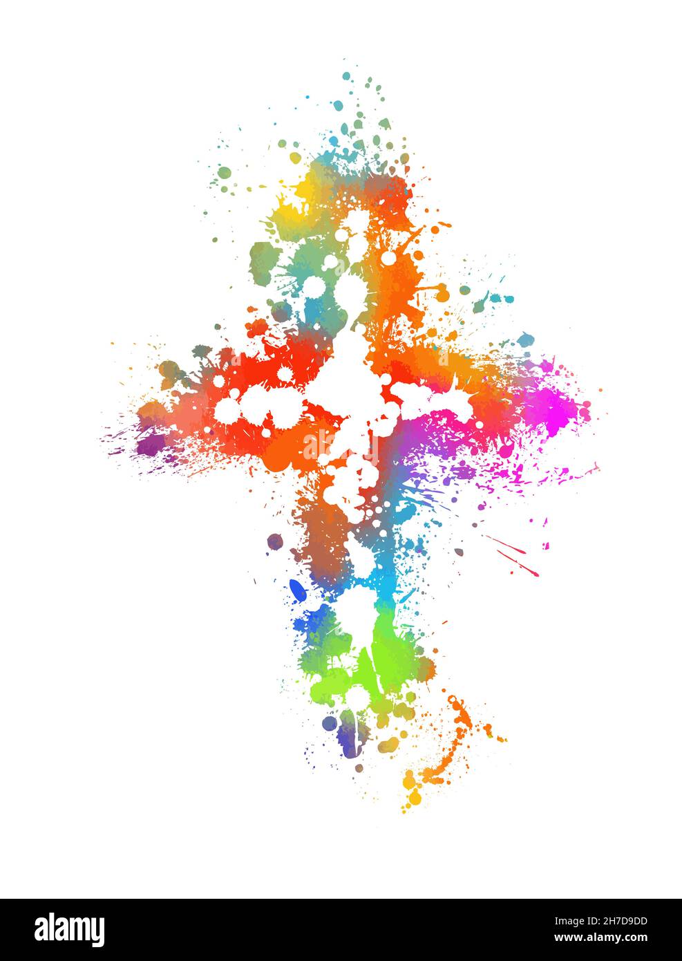 Multi-colored cross object. Happy Easter. Vector illustration Stock ...