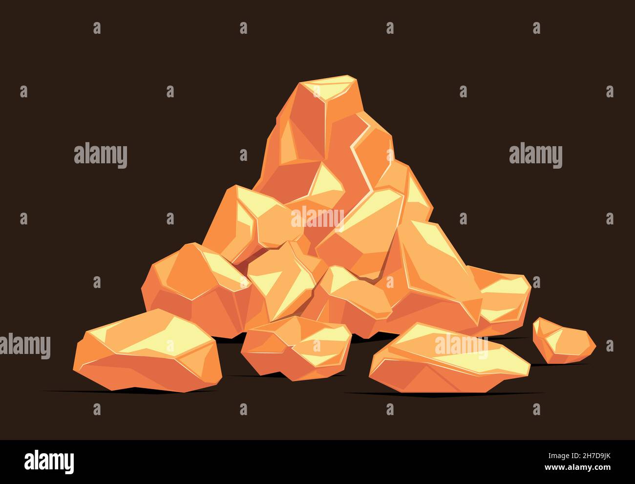 Golden nugget jewelry Stock Vector Images - Alamy