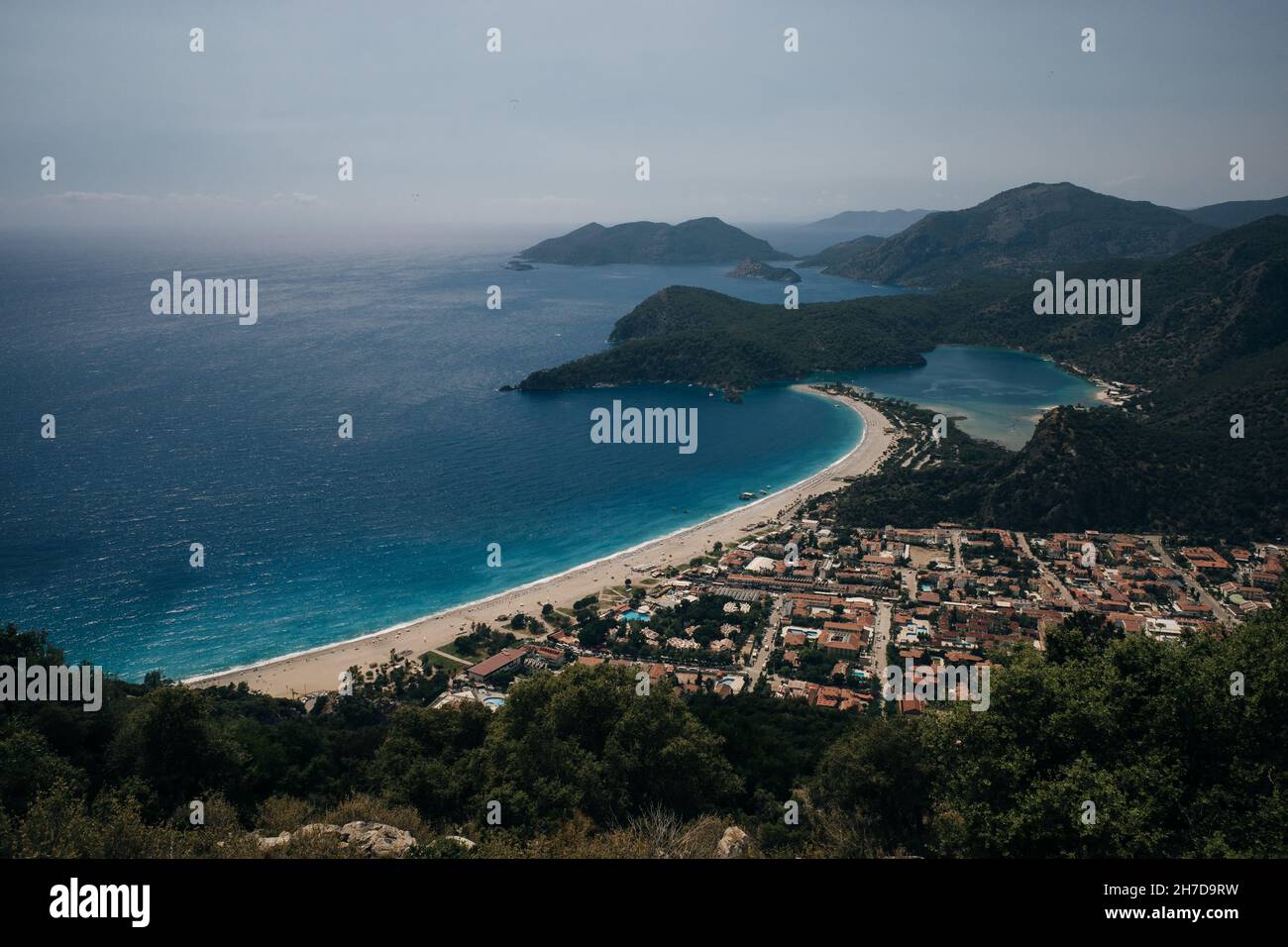 Oludeniz blue lagoon and sand beach in Fethiye, Turkey Stock Photo - Alamy