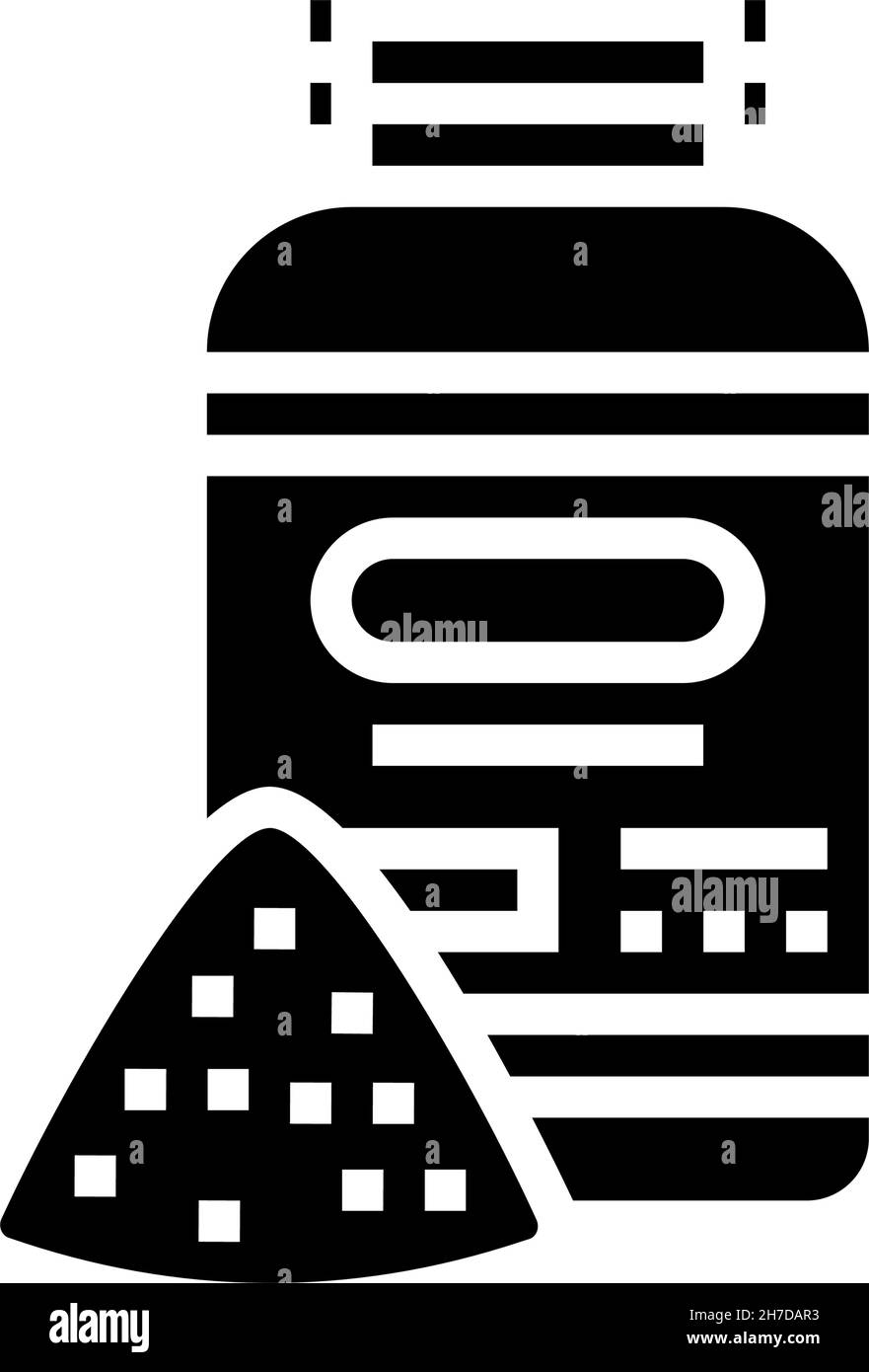 pistol powder glyph icon vector illustration Stock Vector Image & Art ...