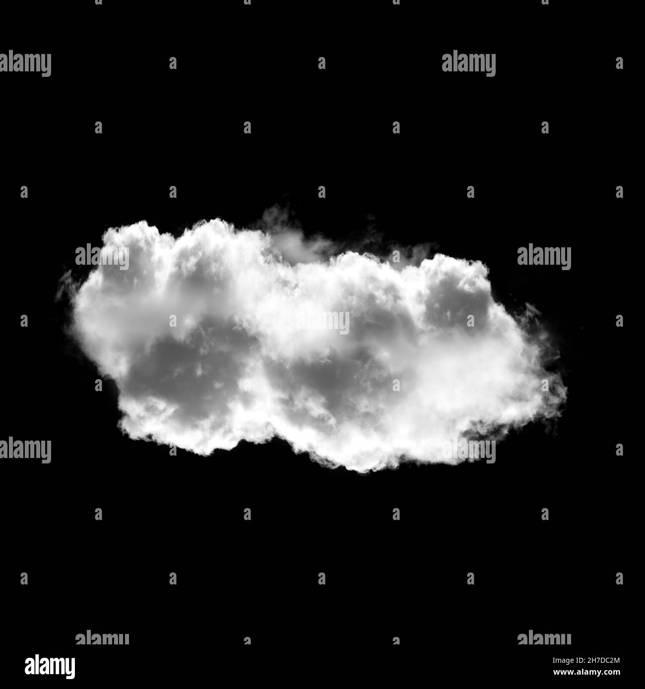 Single cloud isolated over black background, 3D illustration, realistic ...