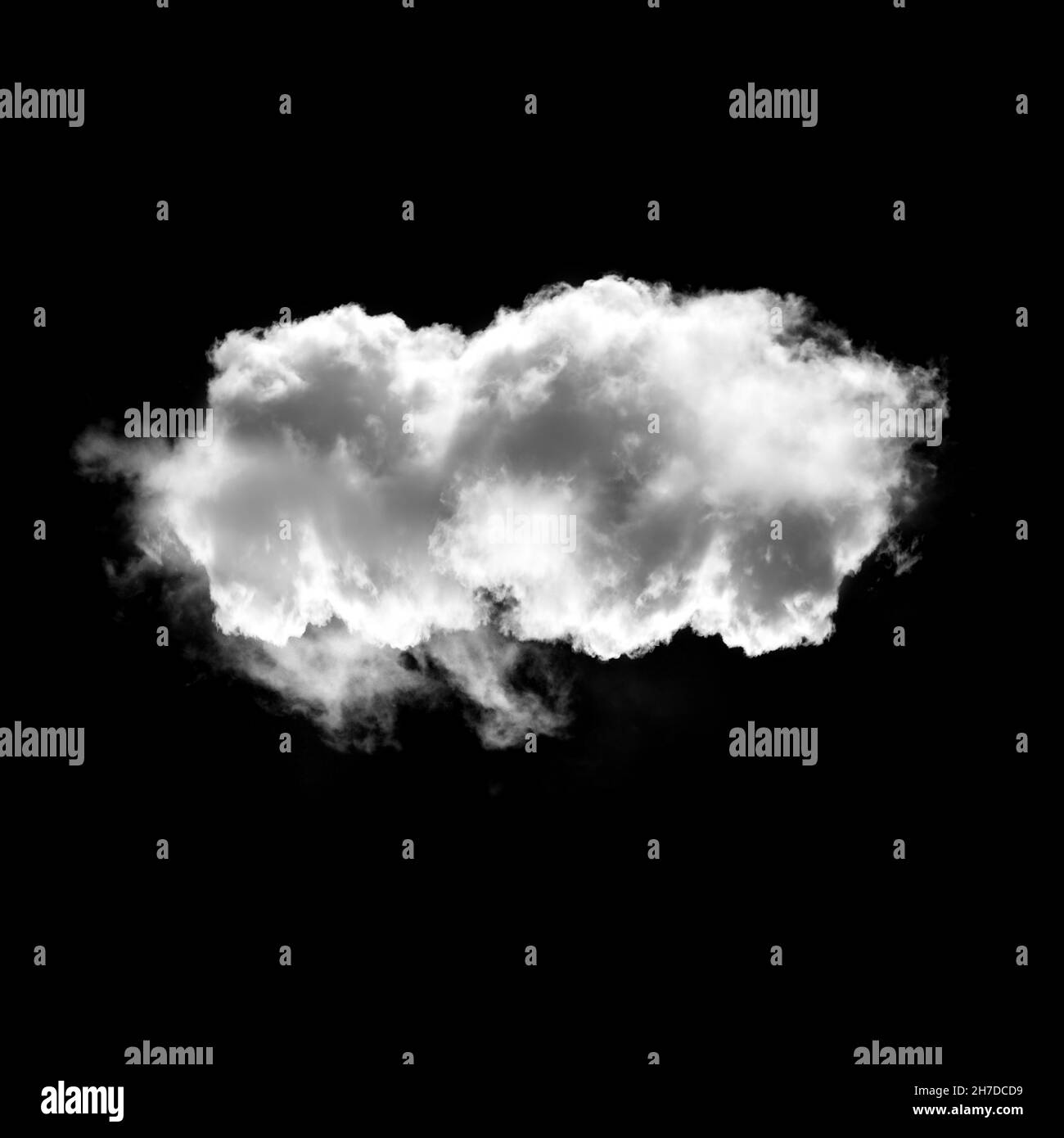 Single cloud isolated over black background, 3D illustration, realistic ...