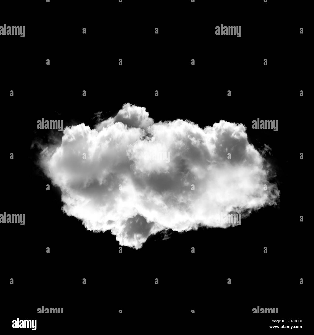 Single cloud isolated over black background, 3D illustration, realistic ...