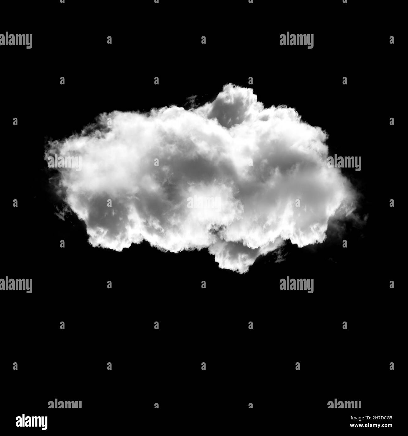 Single cloud isolated over black background, 3D illustration, realistic ...