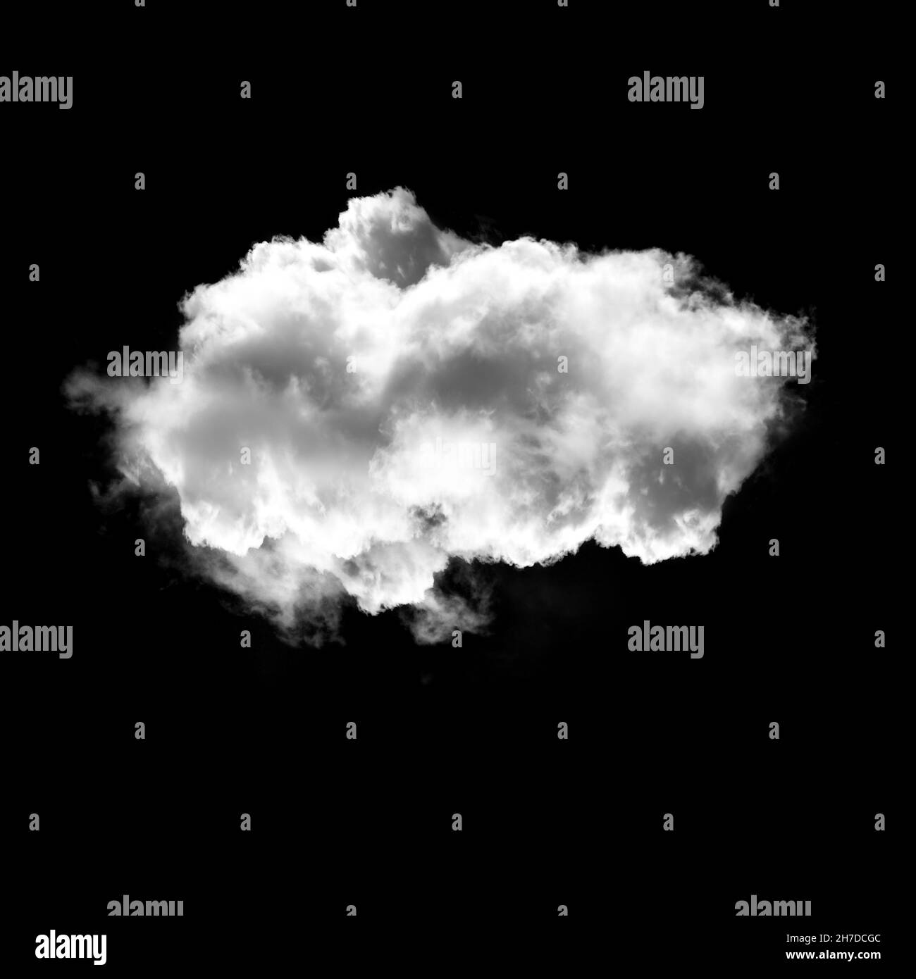 Single cloud isolated over black background, 3D illustration, realistic ...
