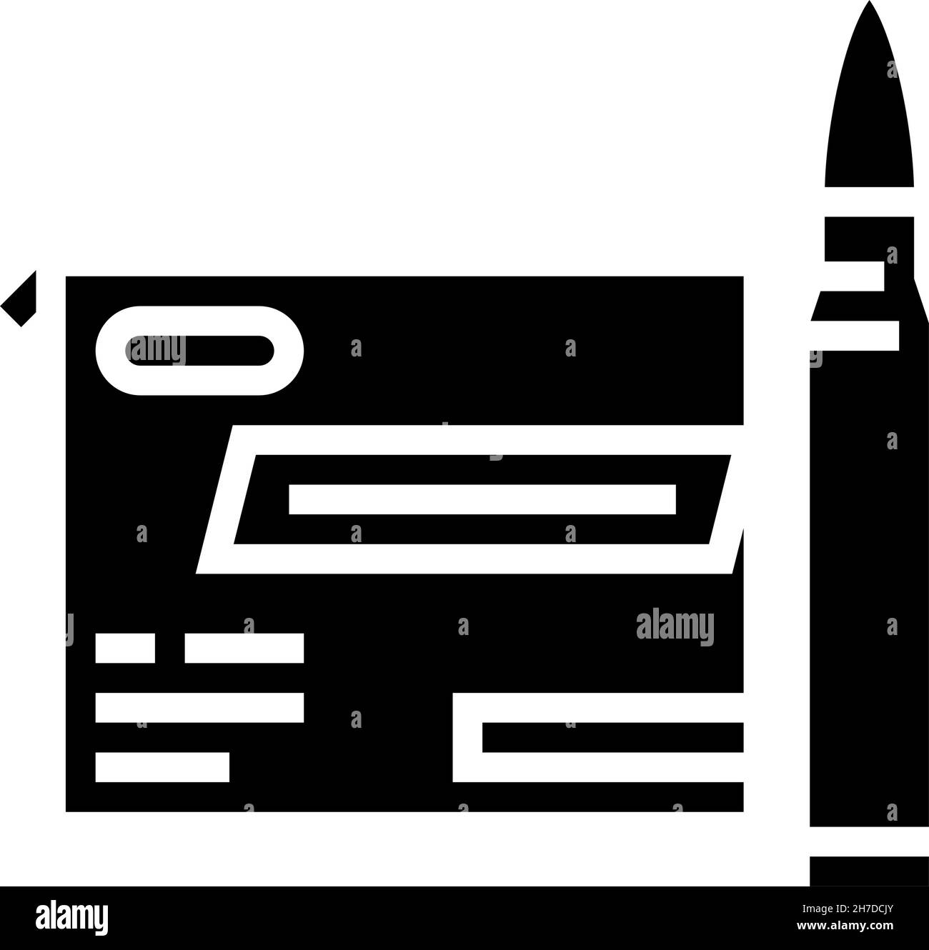 centerfire rifle ammo glyph icon vector illustration Stock Vector Image ...