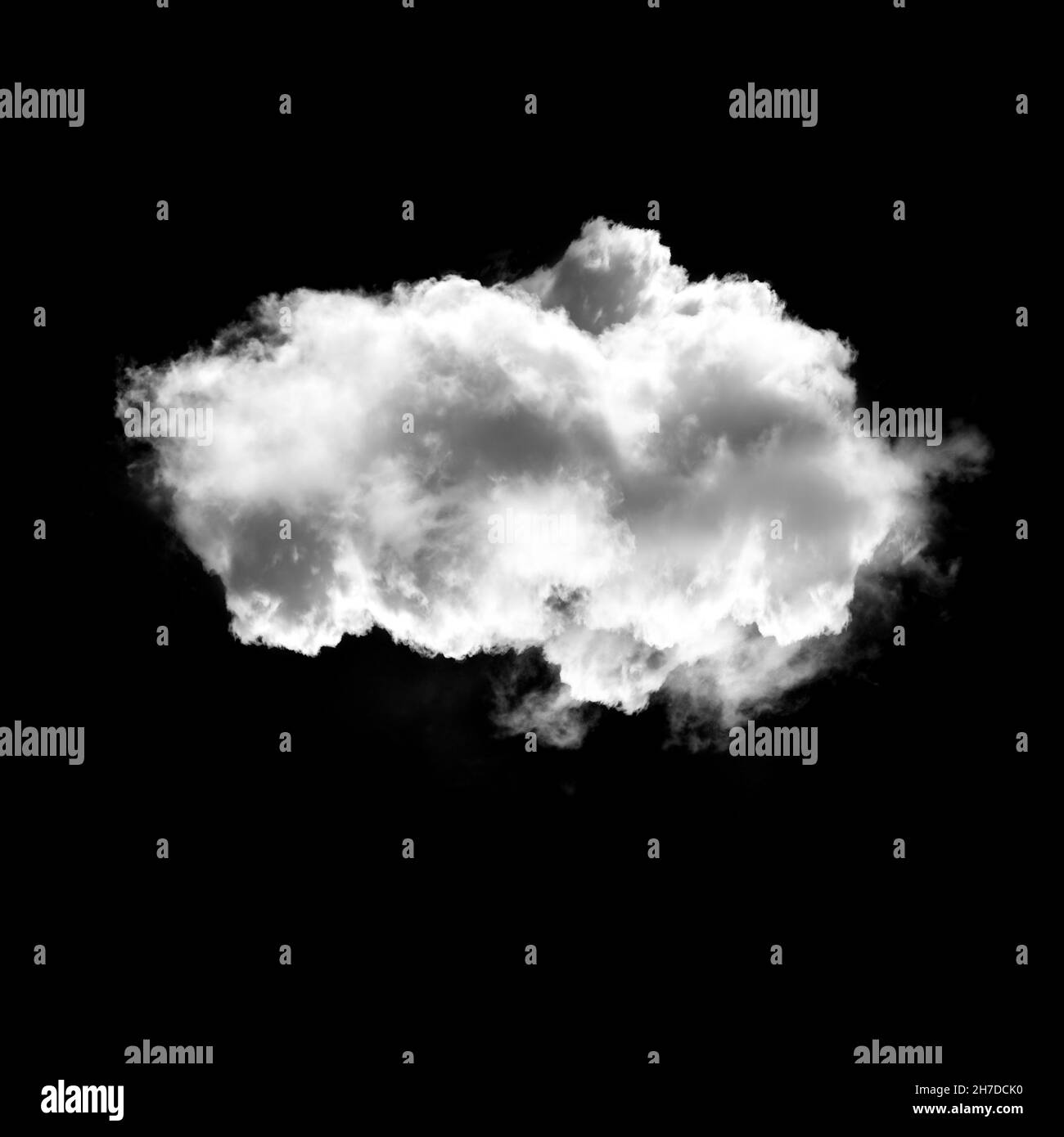 Single cloud isolated over black background, 3D illustration, realistic ...