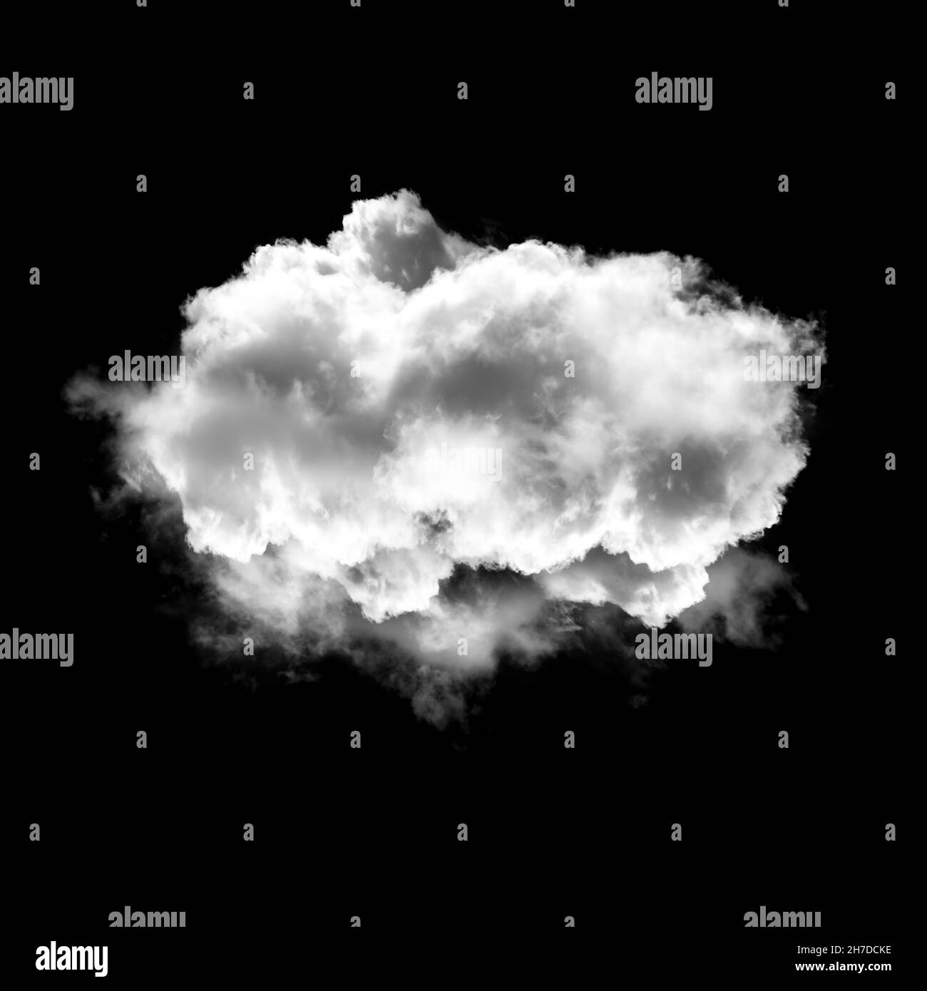 Single cloud isolated over black background, 3D illustration, realistic ...