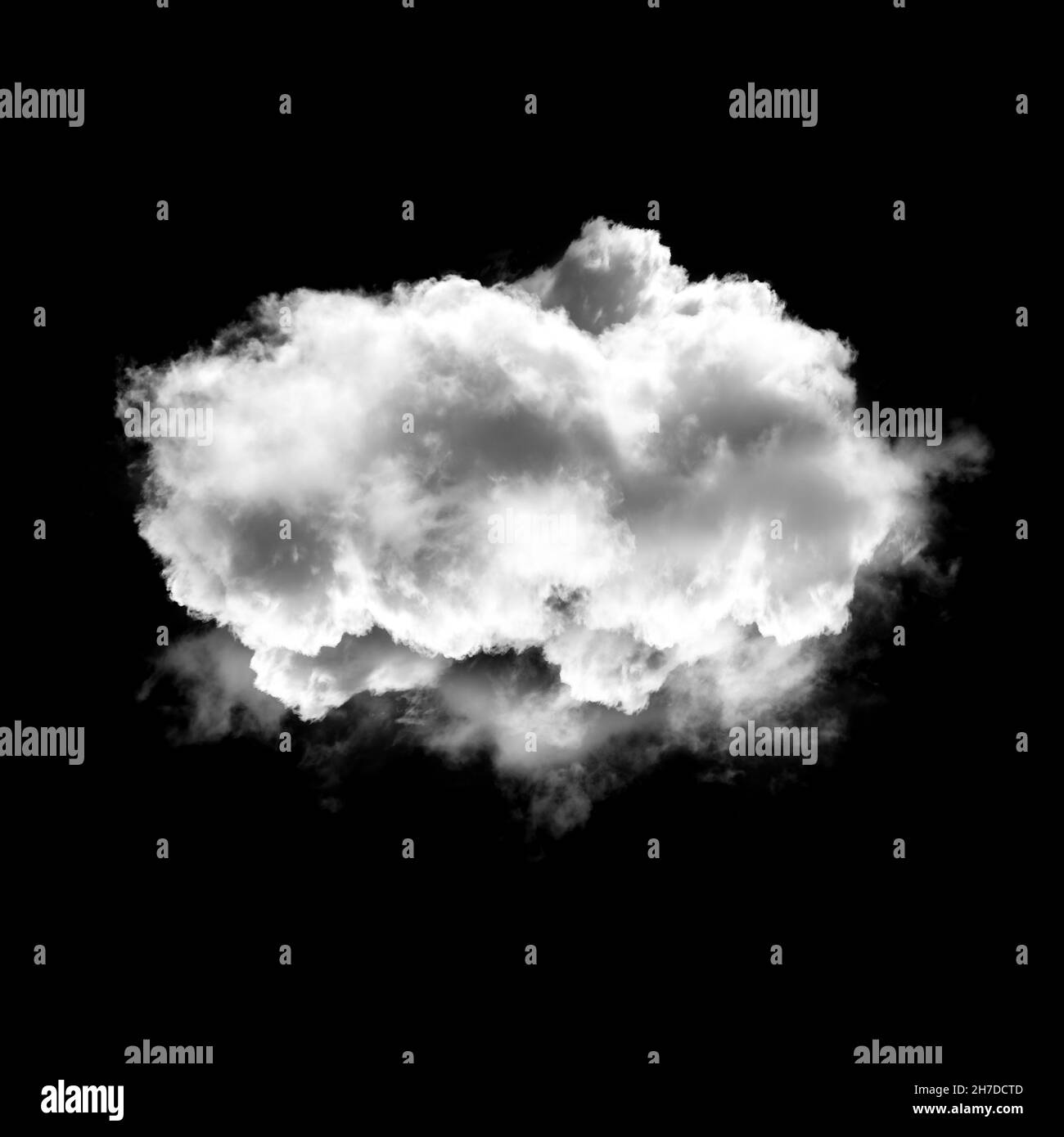Single cloud isolated over black background, 3D illustration, realistic ...