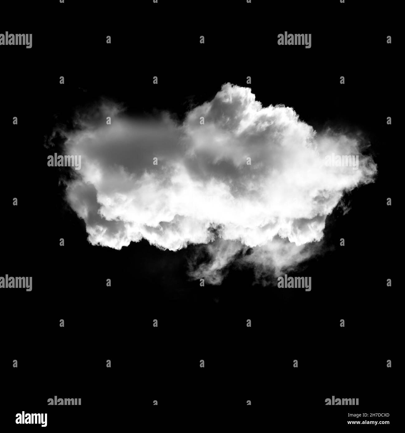 Single cloud isolated over black background, 3D illustration, realistic ...