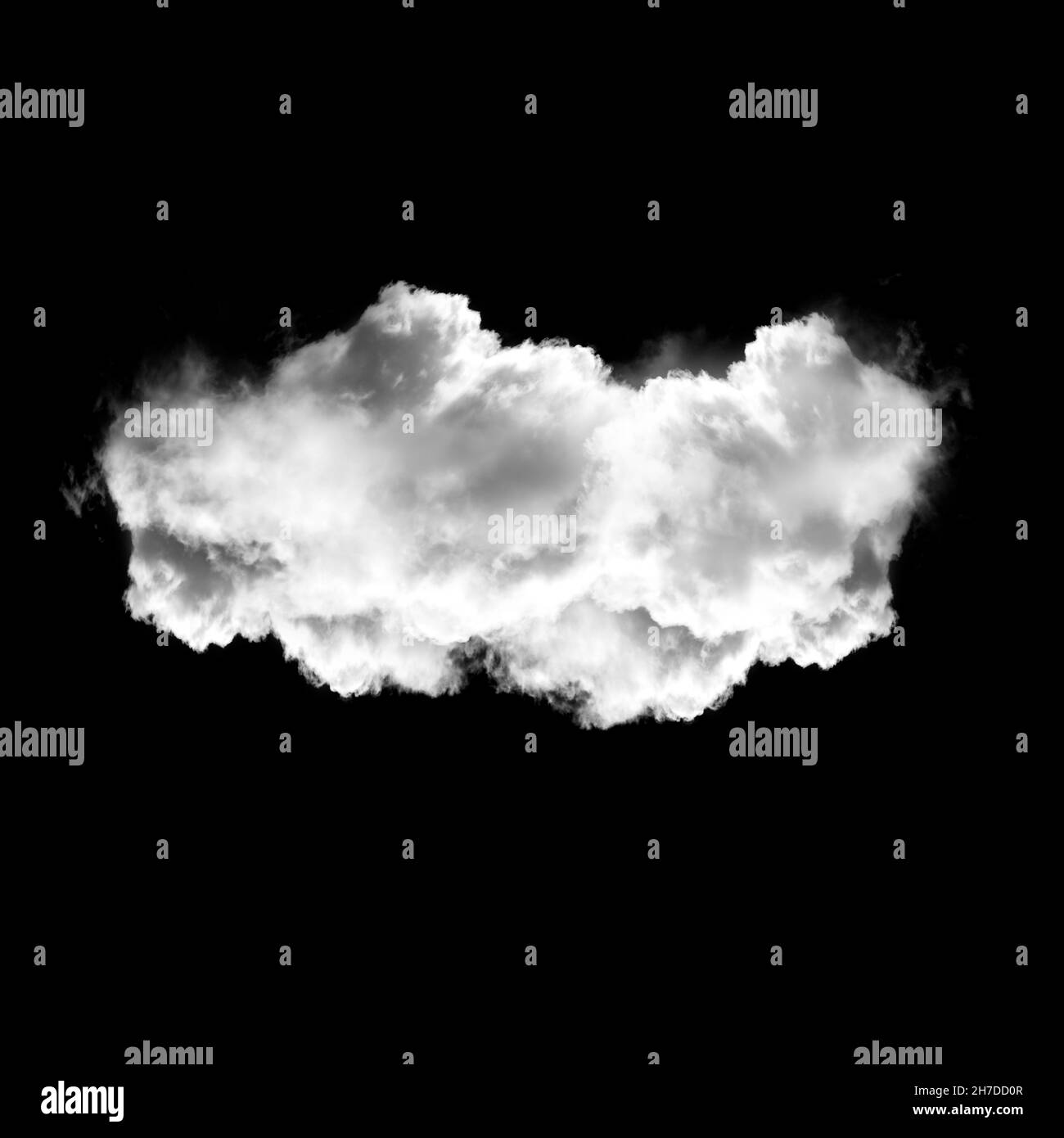 Single cloud isolated over black background, 3D illustration, realistic ...