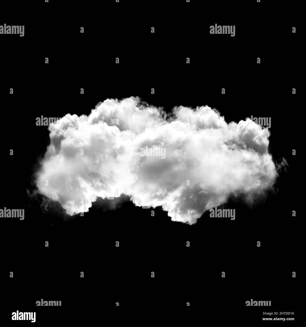 Single cloud isolated over black background, 3D illustration, realistic ...