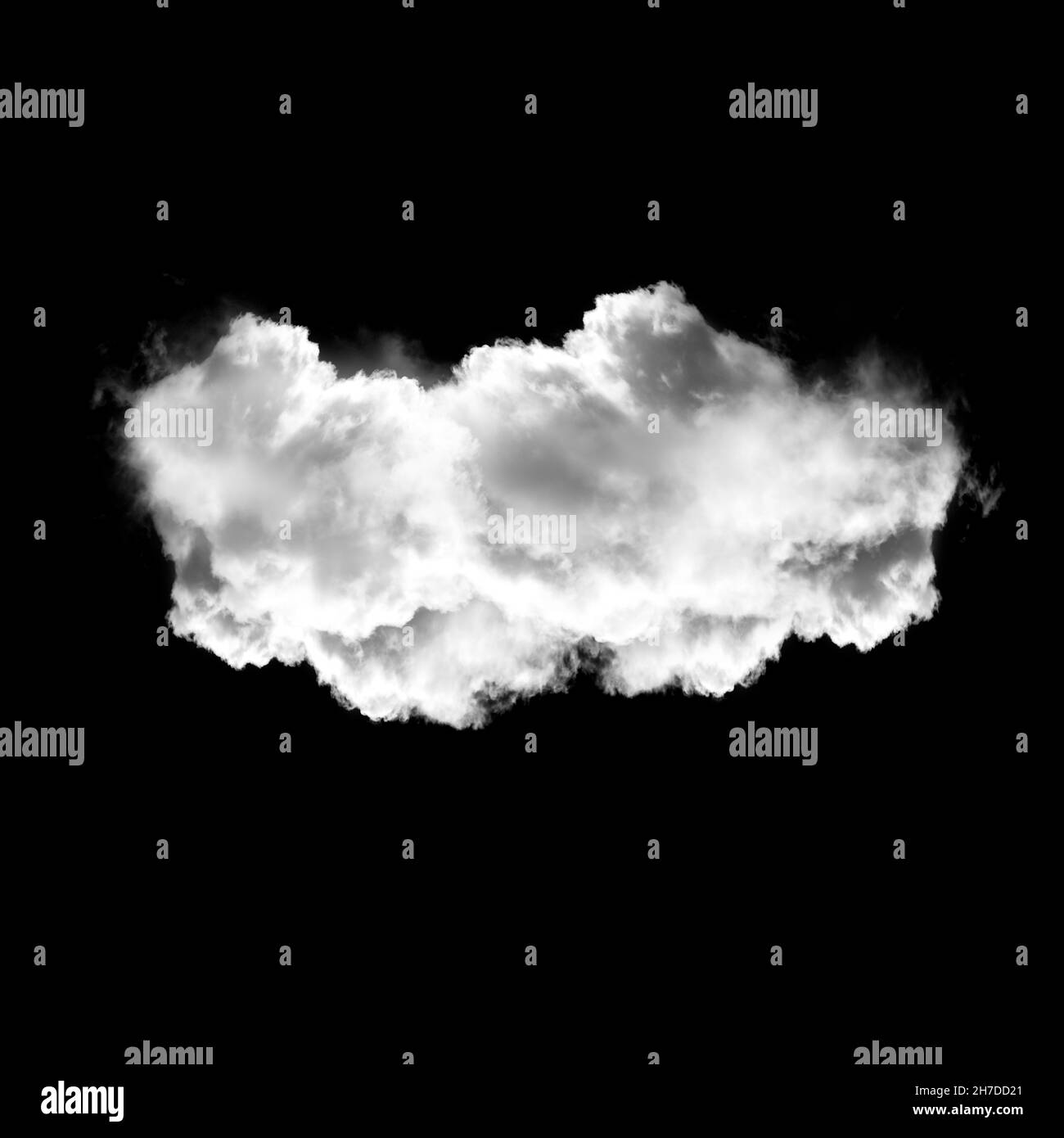 Single cloud isolated over black background, 3D illustration, realistic ...