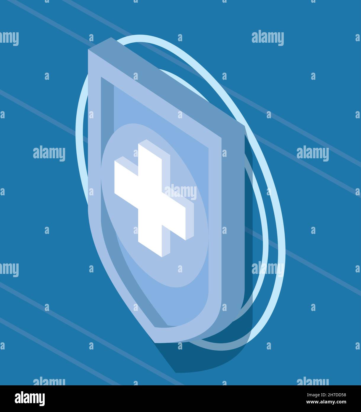 medical shield isometric Stock Vector Image & Art - Alamy