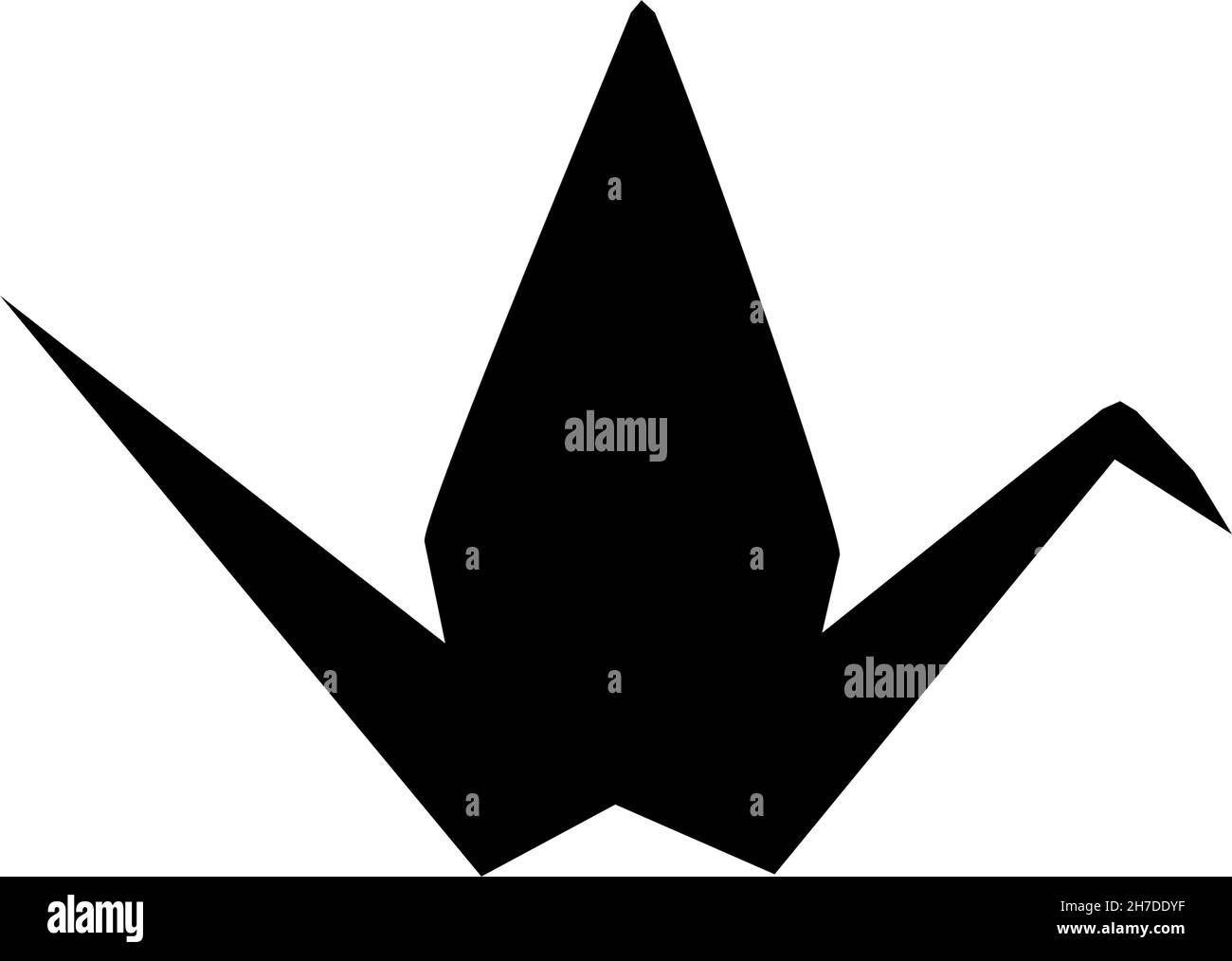 Silhouette traditional Japanese origami bird Stock Vector Image & Art ...