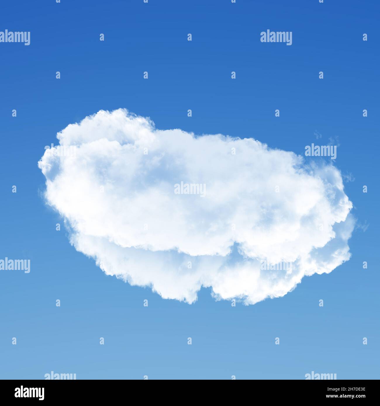 Cloud isolated over blue sky background 3D illustration, realistic ...