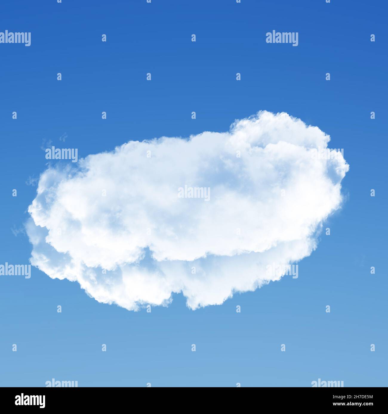 Cloud isolated over blue sky background 3D illustration, realistic ...