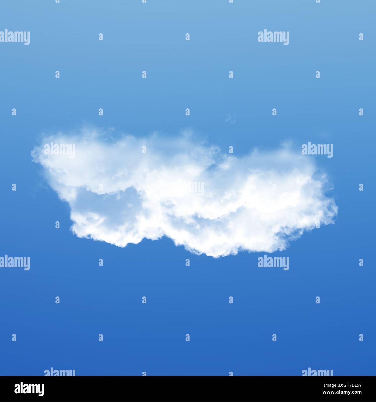 Cloud isolated over blue sky background 3D illustration, realistic ...