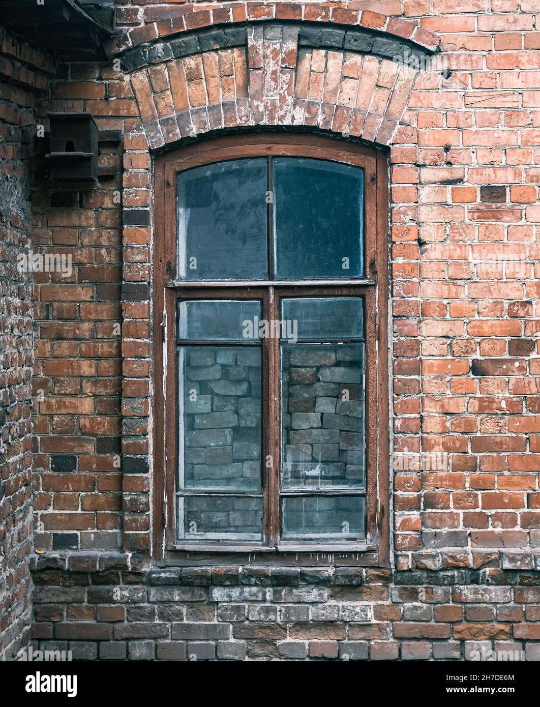 Od bricked up window in old brick house Stock Photo - Alamy