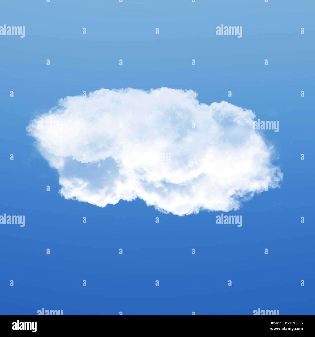 Cloud isolated over blue sky background 3D illustration, realistic ...