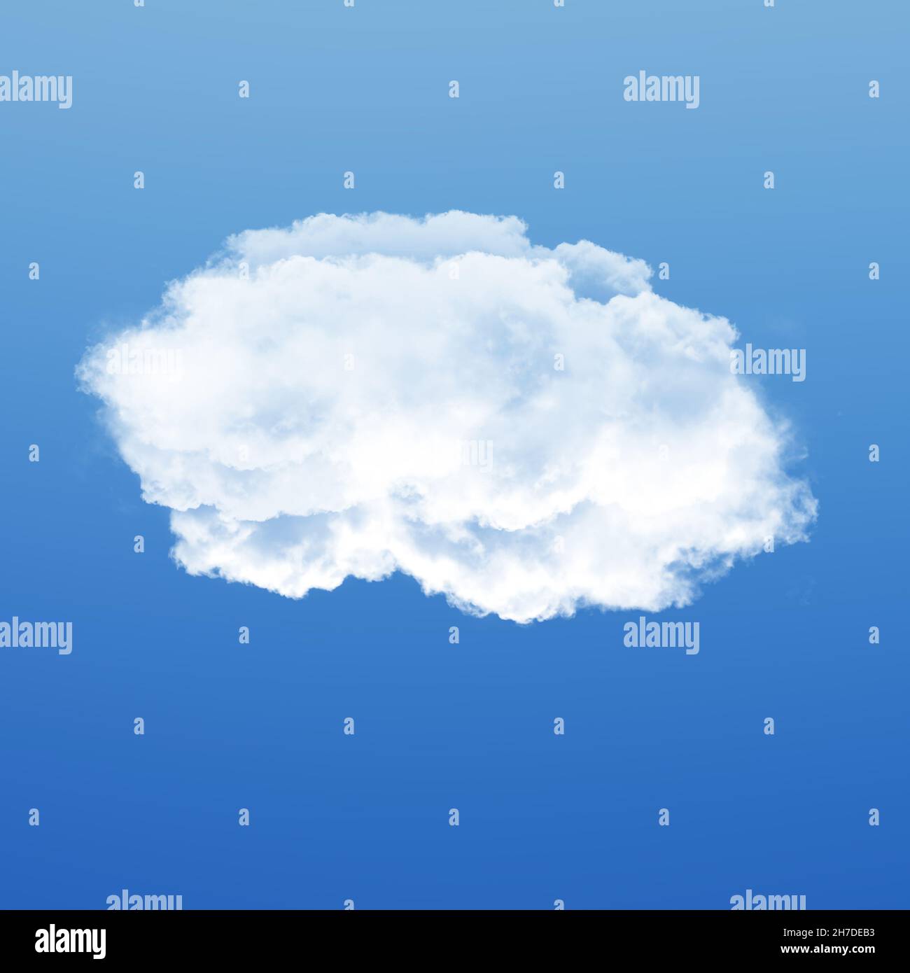 Cloud isolated over blue sky background 3D illustration, realistic ...