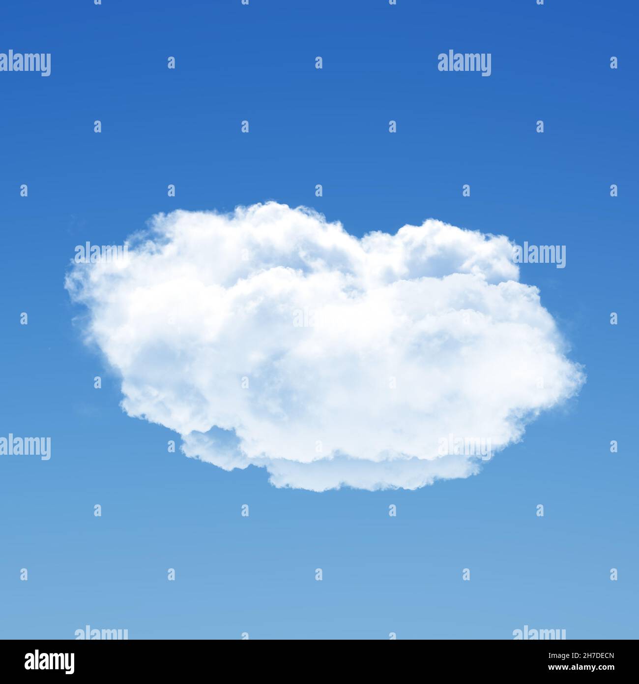 Cloud isolated over blue sky background 3D illustration, realistic ...