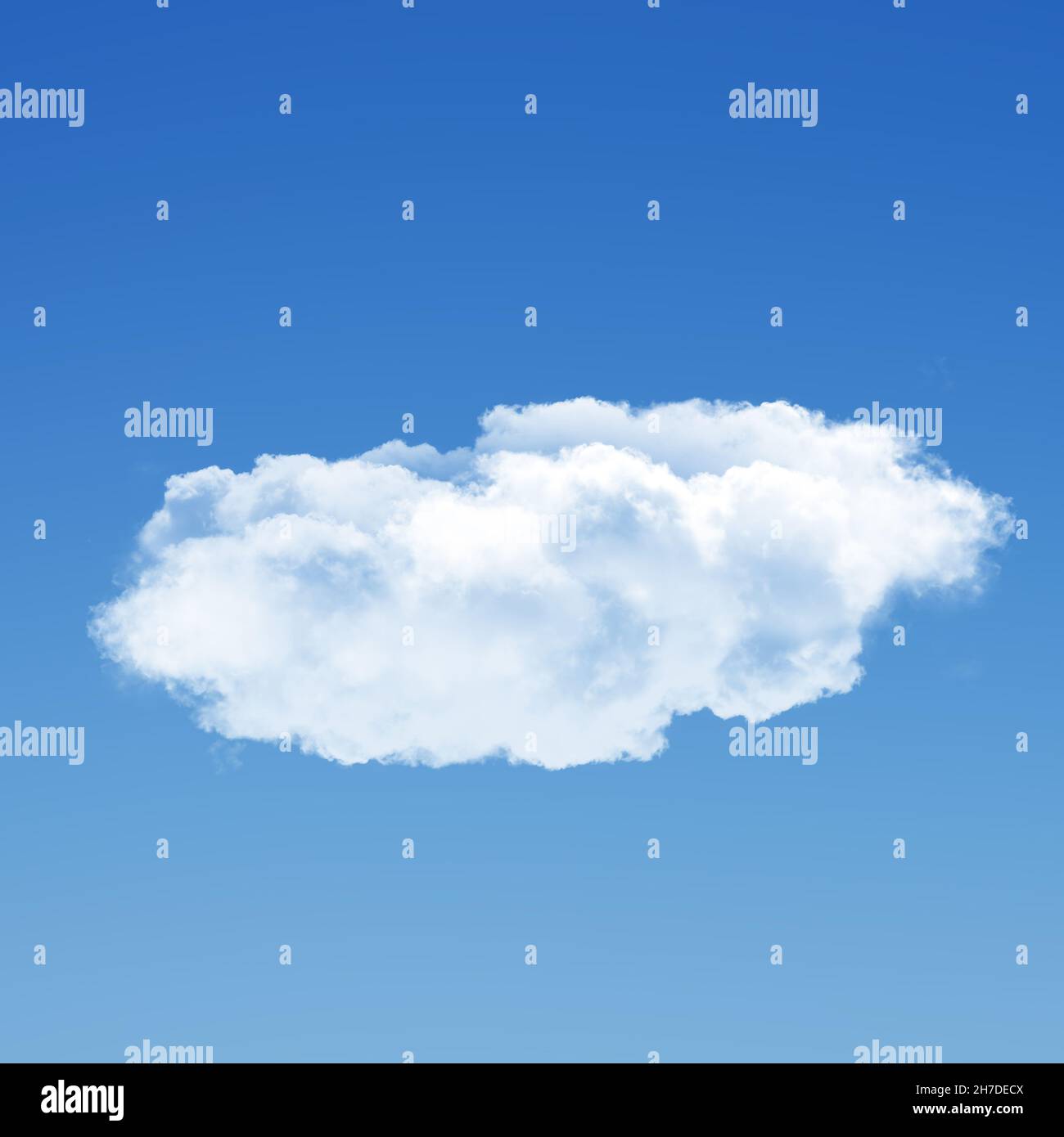 Cloud isolated over blue sky background 3D illustration, realistic ...