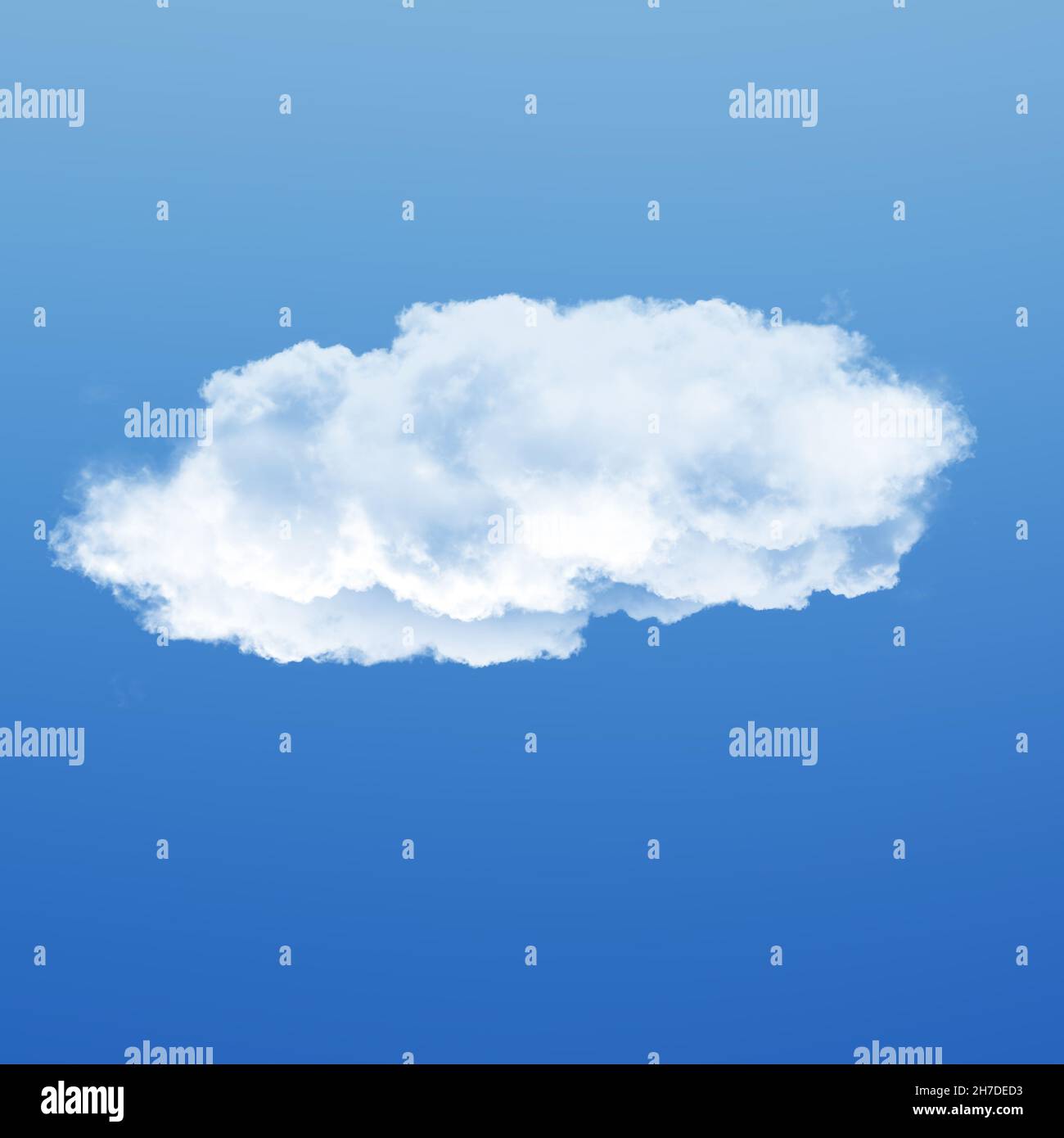Cloud isolated over blue sky background 3D illustration, realistic ...