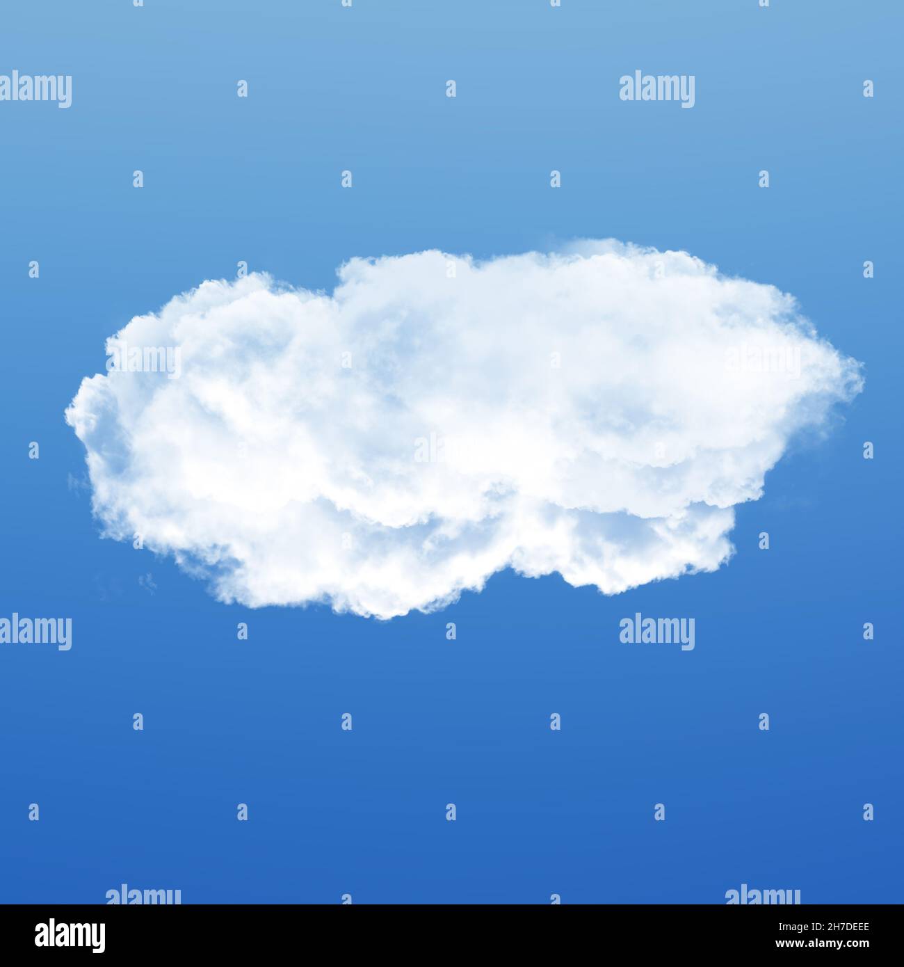 Cloud isolated over blue sky background 3D illustration, realistic ...