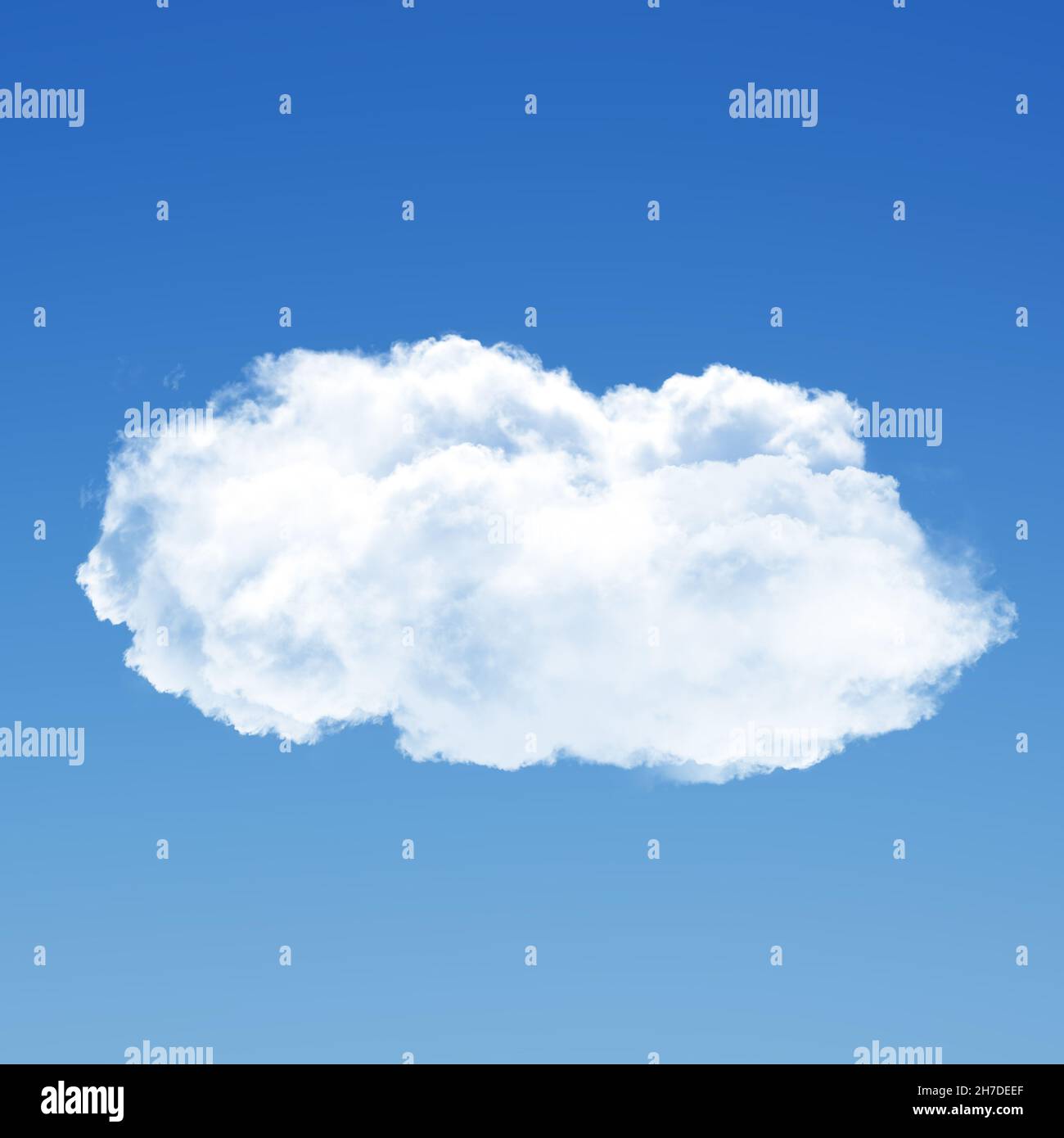 Cloud isolated over blue sky background 3D illustration, realistic ...