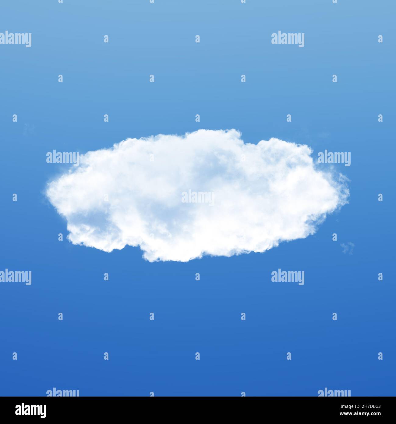 Cloud isolated over blue sky background 3D illustration, realistic ...
