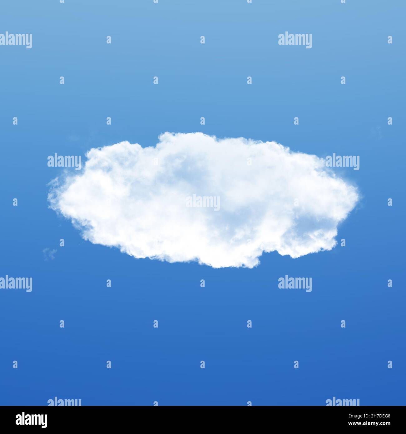 Cloud isolated over blue sky background 3D illustration, realistic ...