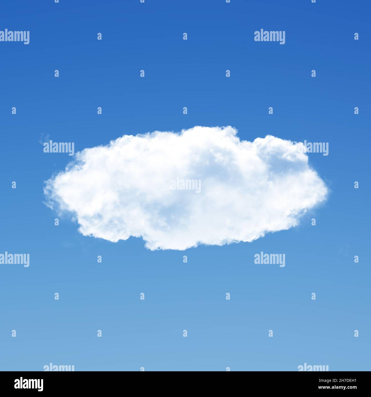 Cloud isolated over blue sky background 3D illustration, realistic ...