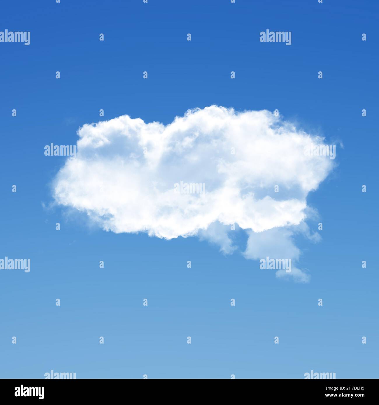 Single cloud 3D illustration, realistic natural cloud isolated over ...