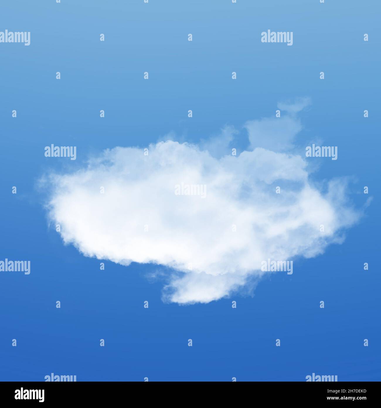Single cloud 3D illustration, realistic natural cloud isolated over ...
