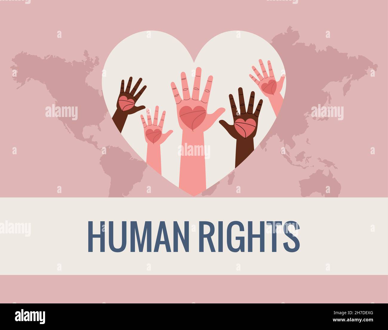 human rights hands in heart Stock Vector Image & Art - Alamy