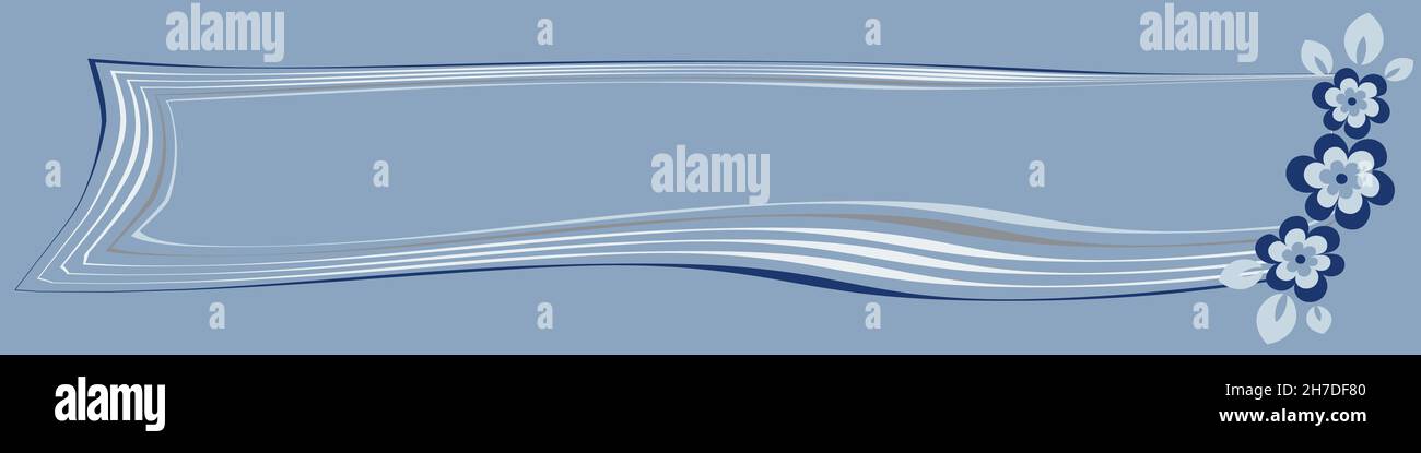 Illustration - a beautiful horizontal frame of stylized colors and ...