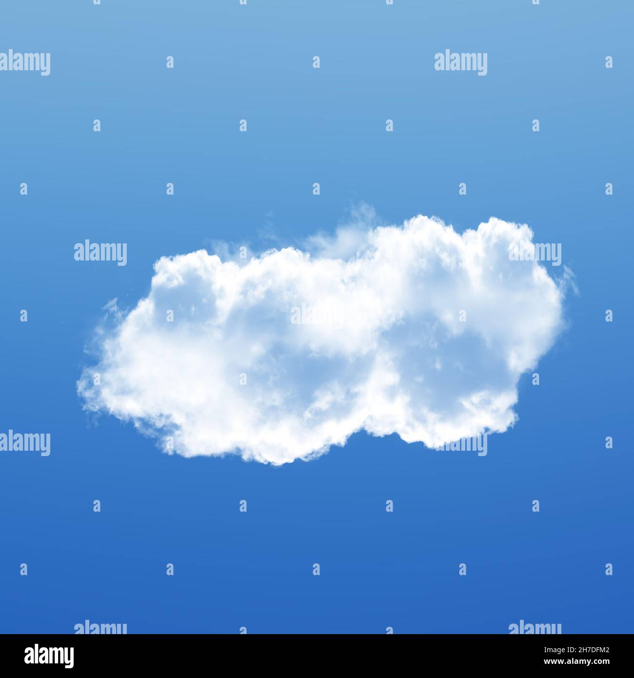 White cloud isolated over blue sky background 3D illustration ...